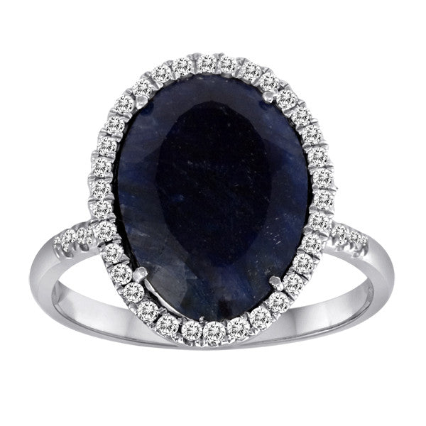 rough blue diamond ring